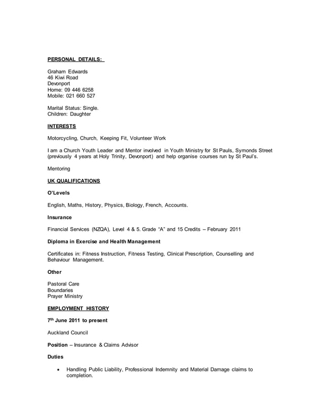 CV1 | DOCX | Motor Insurance | Insurance