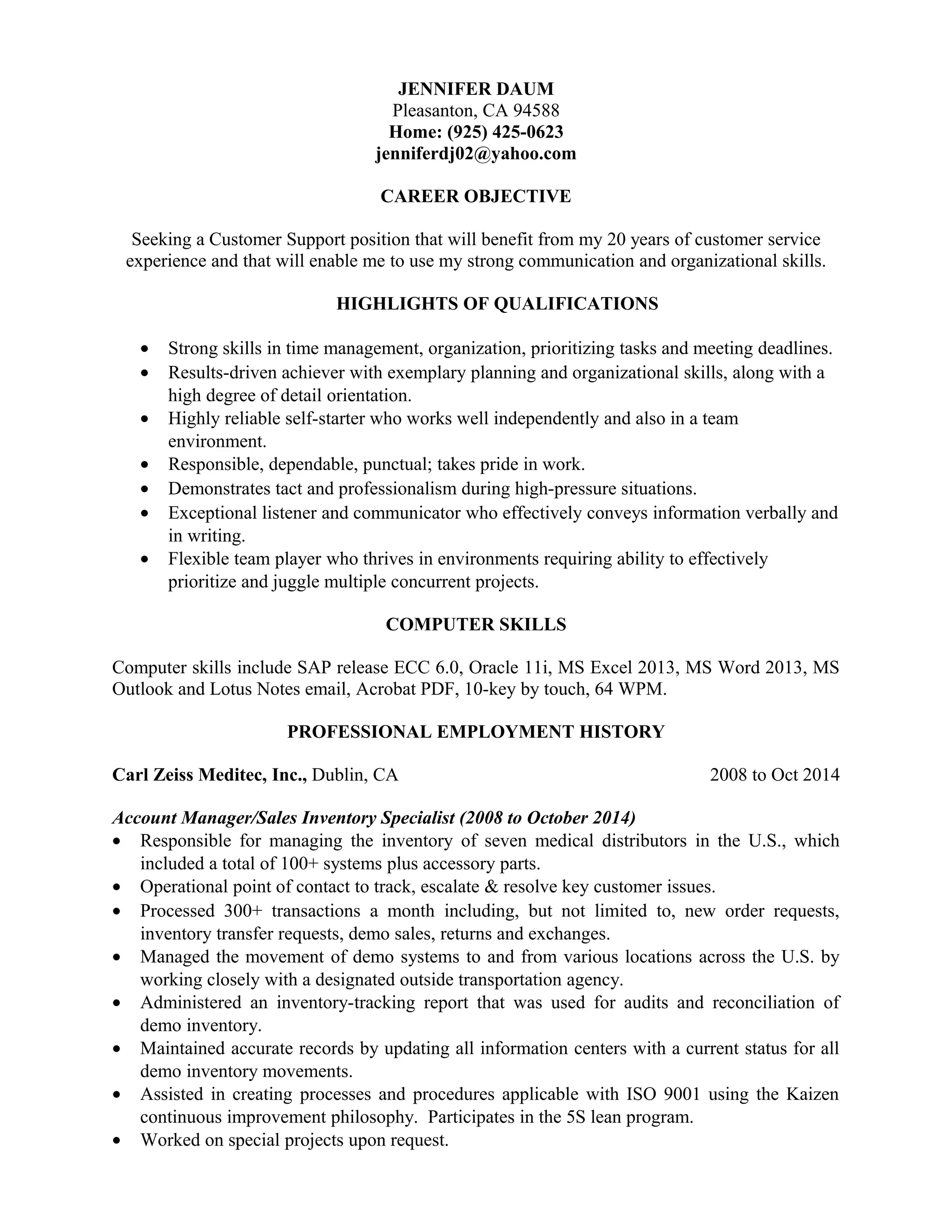 JenniferDaum_CS_resume1 | DOC