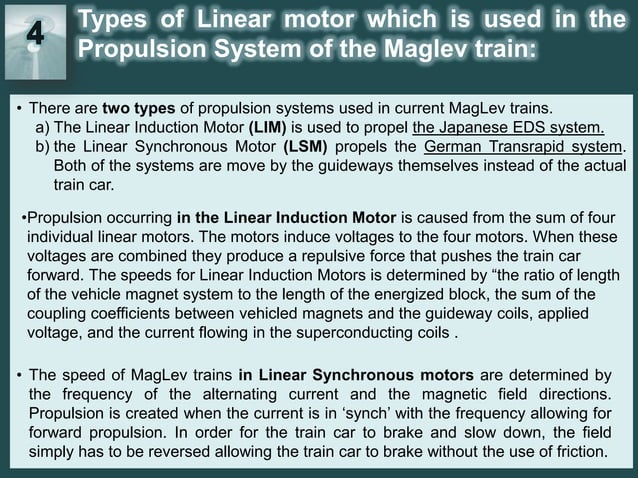 Linear Motor In Maglev Train | PPTX