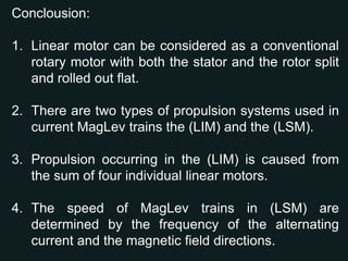 Linear Motor In Maglev Train | PPTX