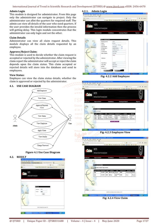 Web Based Claims Processing System WCPS | PDF