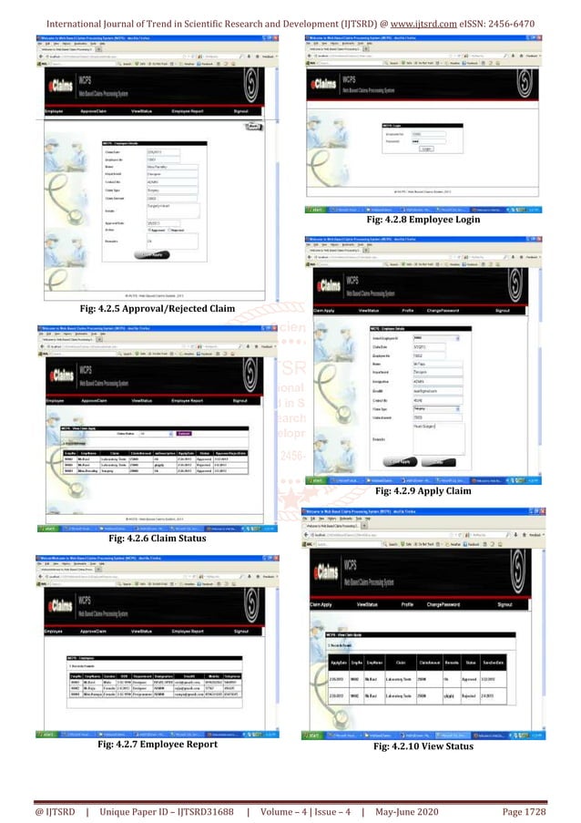 Web Based Claims Processing System WCPS | PDF