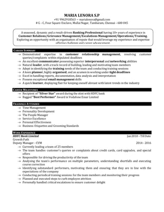 Maria_Resume_1 | DOCX | Business Administration | Business