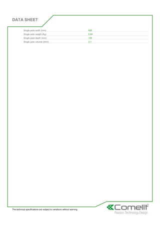 Comelit 3311/4S Data Sheet | PDF