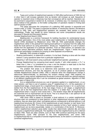 Sequential order vs random order in operators of variable neighborhood descent method | PDF