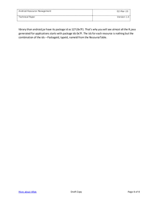 Android Resource Manager | PDF