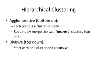 A Scalable Hierarchical Clustering Algorithm Using Spark: Spark Summit East talk by Chen Jin | PPT