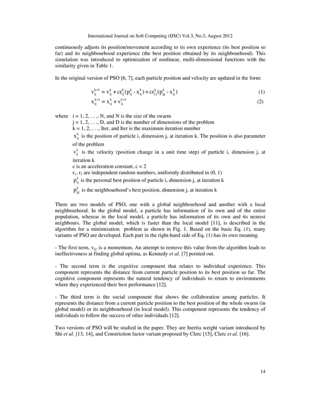 A Comparison Of Particle Swarm Optimization And Differential Evolution Pdf