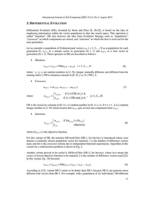 A Comparison Of Particle Swarm Optimization And Differential Evolution Pdf