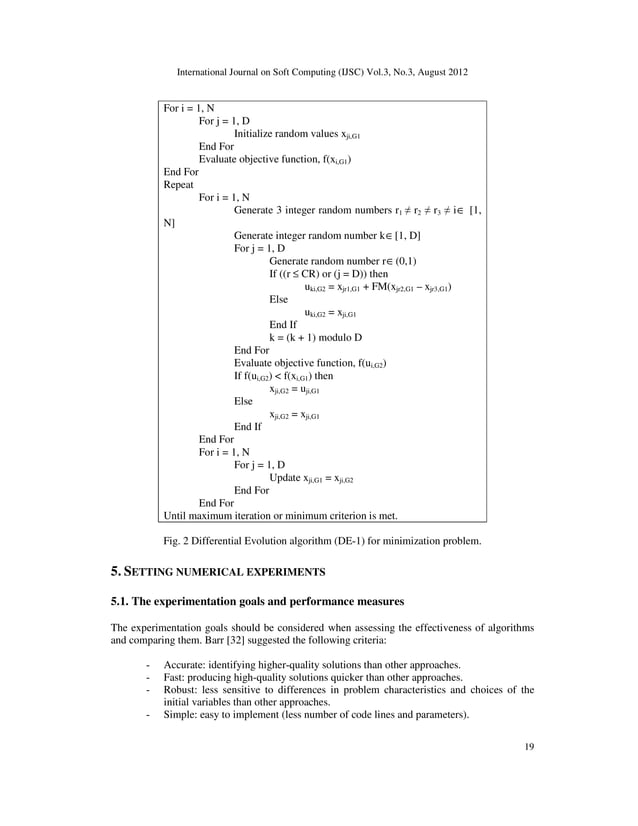 A Comparison Of Particle Swarm Optimization And Differential Evolution Pdf