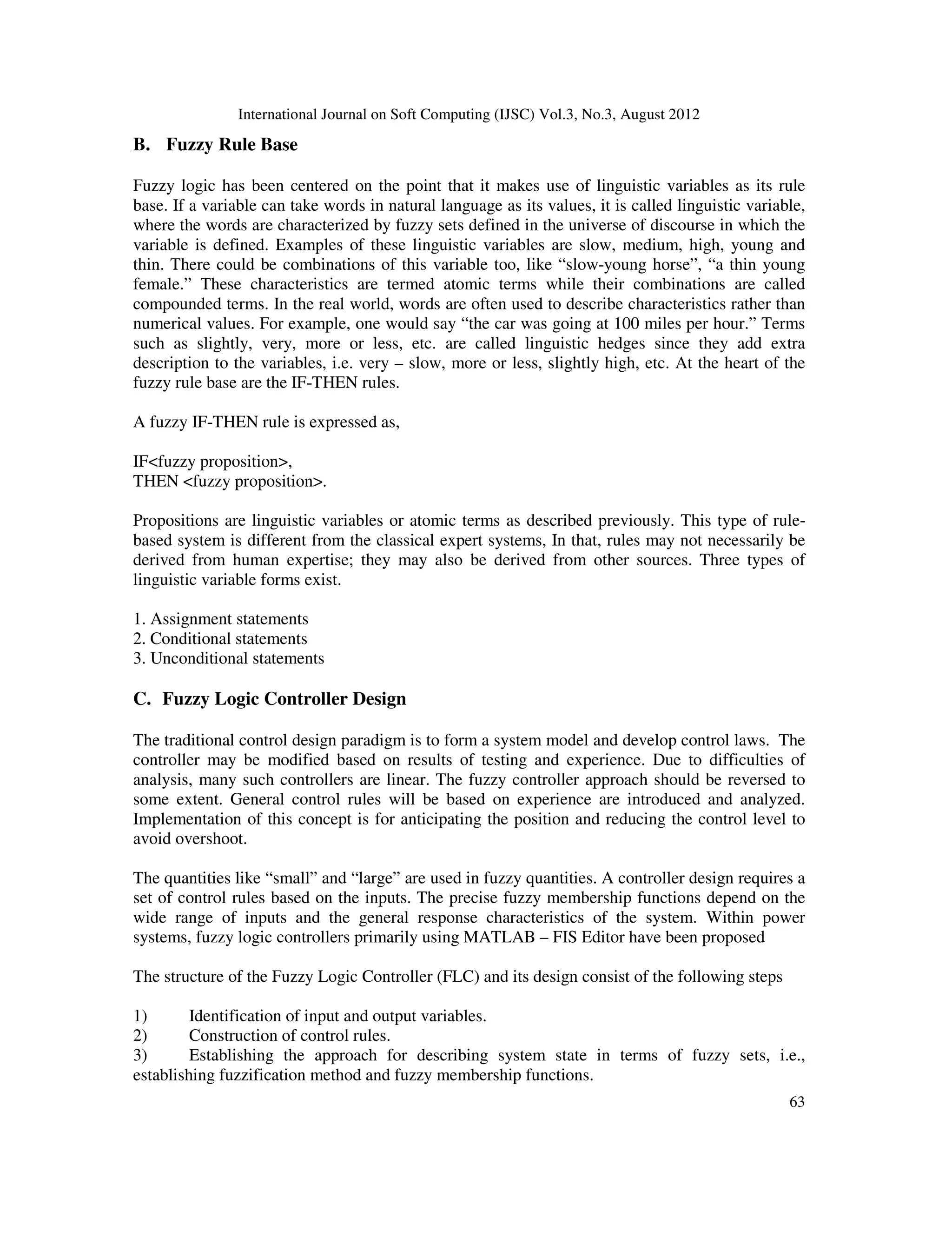 Performance Based Comparison Between Various Z N Tuninng Pid And Fuzzy Logic Pid Controller In