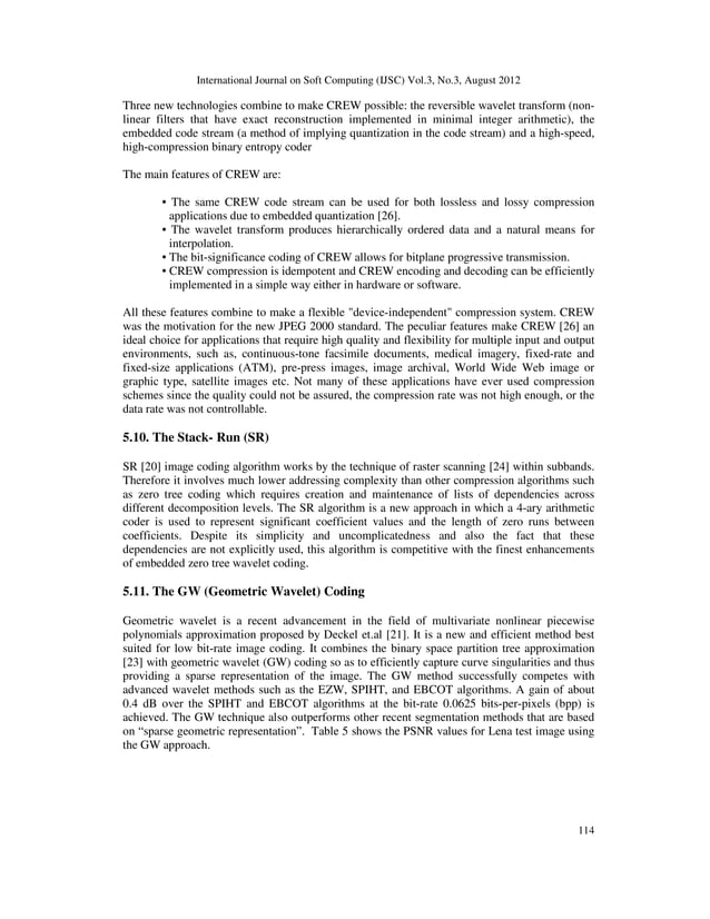 Wavelet based Image Coding Schemes: A Recent Survey | PDF