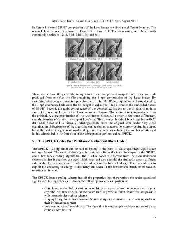 Wavelet based Image Coding Schemes: A Recent Survey | PDF