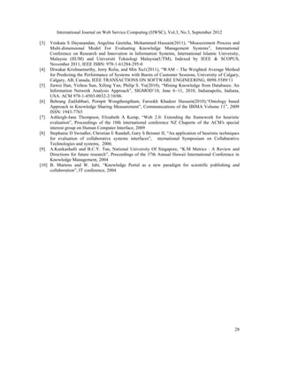 KM System Evaluation using Four dimensional Metric Model, Database and RESTful Resources | PDF