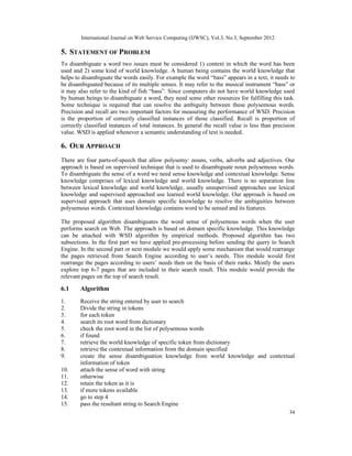 SENSE DISAMBIGUATION TECHNIQUE FOR PROVIDING MORE ACCURATE RESULTS IN ...