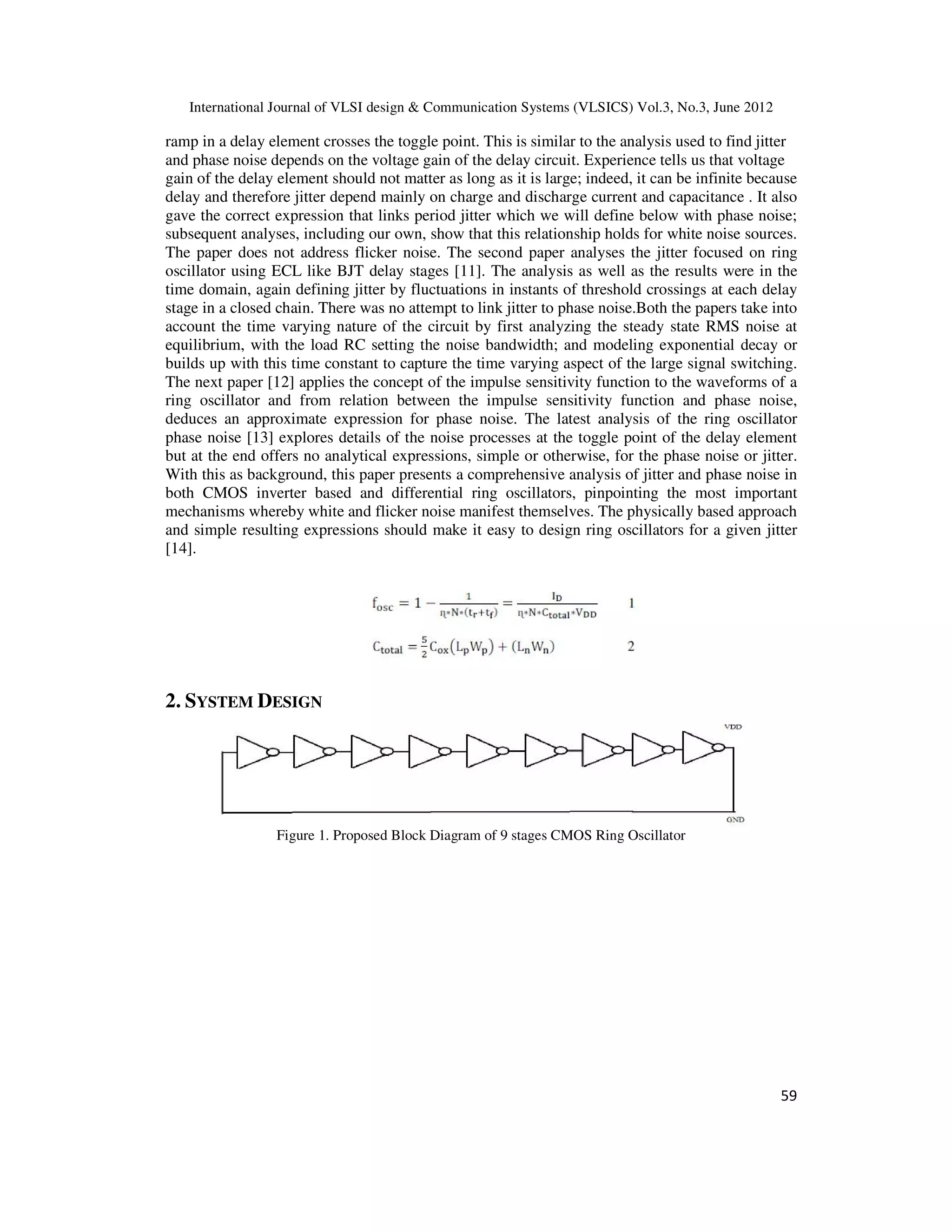 DESIGN AND PERFORMANCE ANALYSIS OF NINE STAGES CMOS BASED RING OSCILLATOR | PDF