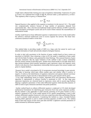 SURVEY ON MODELLING METHODS APPLICABLE TO GENE REGULATORY NETWORK | PDF