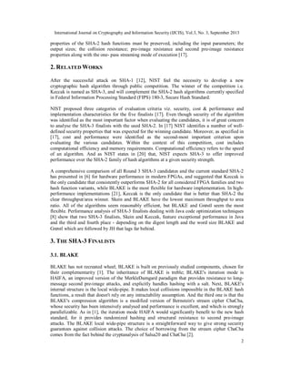 PERFORMANCE ANALYSIS OF SHA-2 AND SHA-3 FINALISTS | PDF