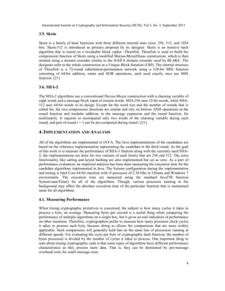 PERFORMANCE ANALYSIS OF SHA-2 AND SHA-3 FINALISTS | PDF