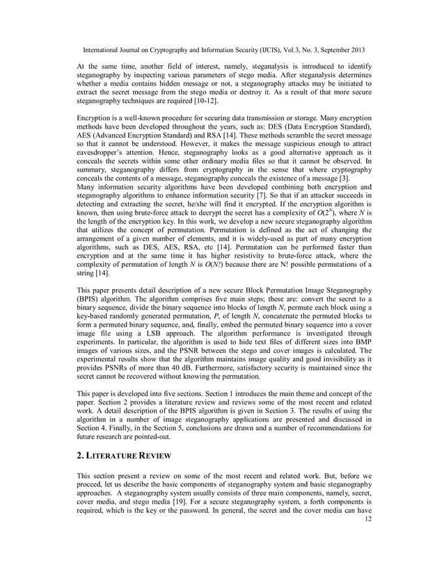 A Secure Block Permutation Image Steganography Algorithm Pdf