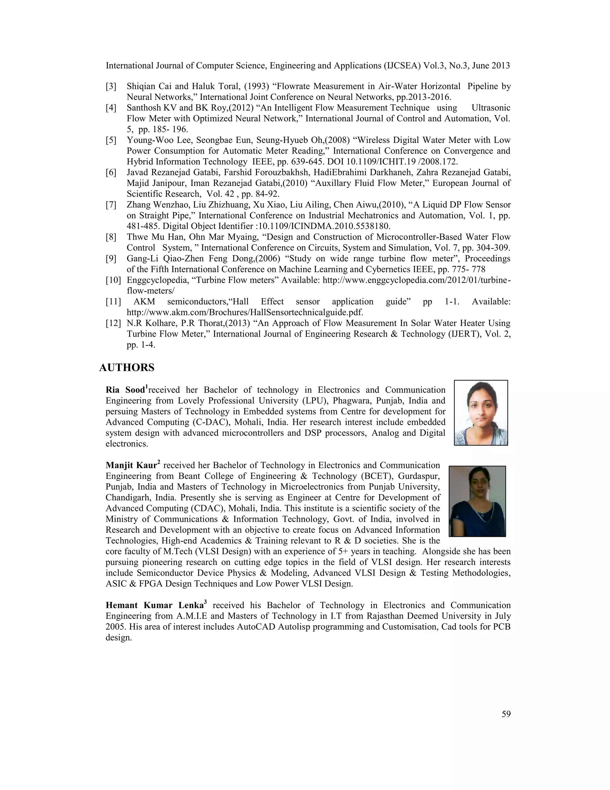 DESIGN AND DEVELOPMENT OF AUTOMATIC WATER FLOW METER | PDF