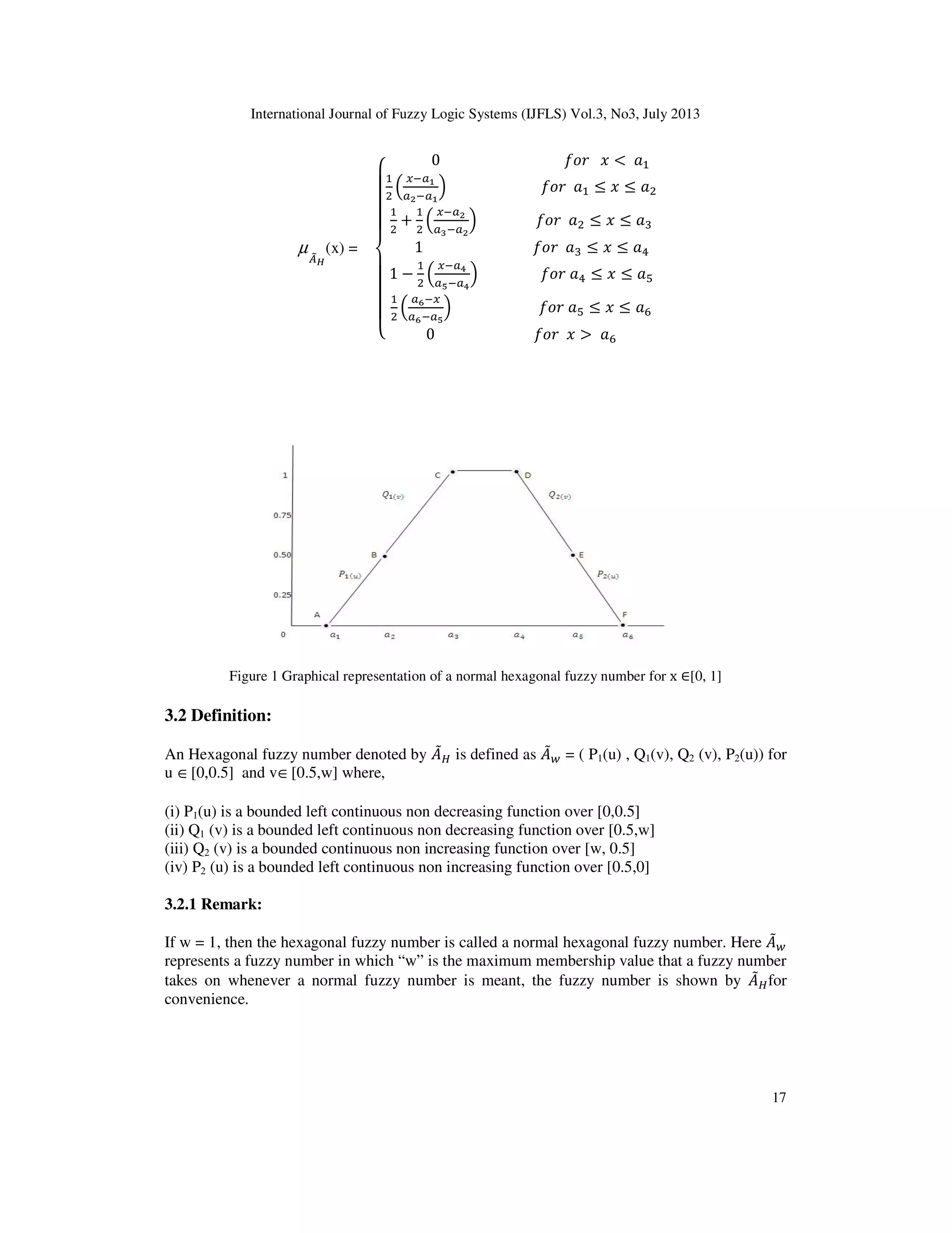 A NEW OPERATION ON HEXAGONAL FUZZY NUMBER | PDF