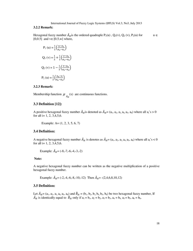 A NEW OPERATION ON HEXAGONAL FUZZY NUMBER | PDF