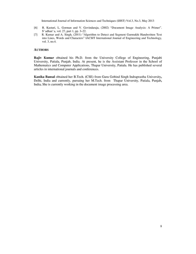 K-ALGORITHM: A MODIFIED TECHNIQUE FOR NOISE REMOVAL IN HANDWRITTEN DOCUMENTS | PDF