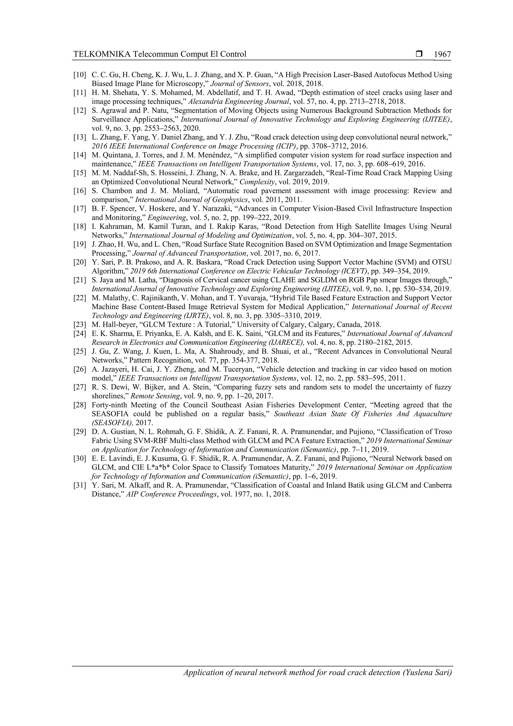 Application of neural network method for road crack detection | PDF