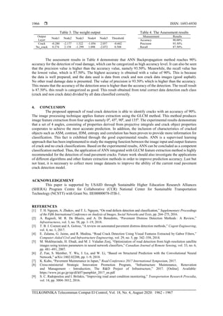 Application of neural network method for road crack detection | PDF