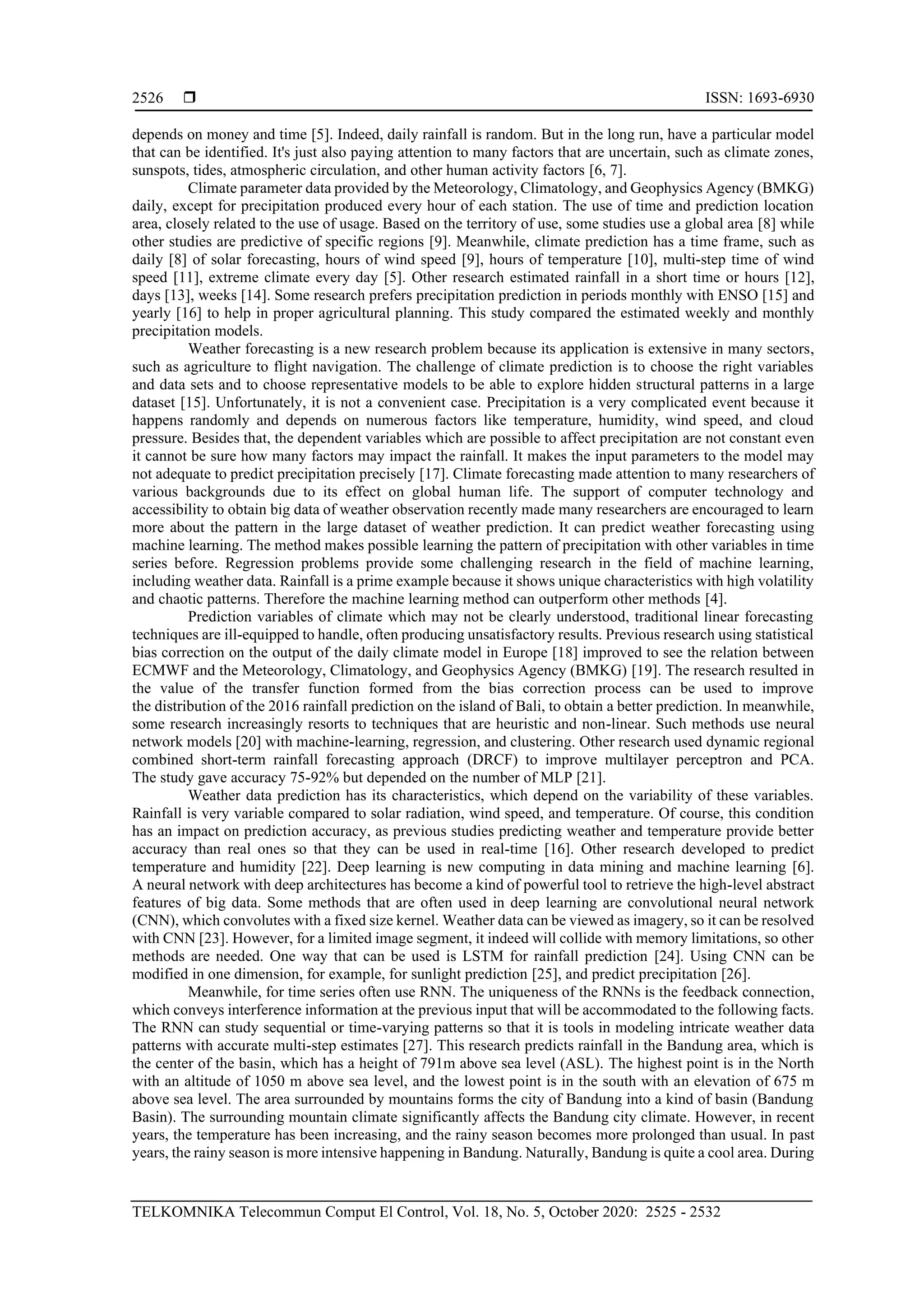 Precipitation prediction using recurrent neural networks and long short ...