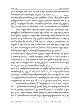 Precipitation prediction using recurrent neural networks and long short ...