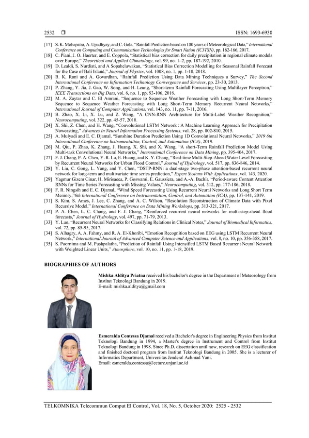 Precipitation Prediction Using Recurrent Neural Networks And Long Short Term Memory Pdf