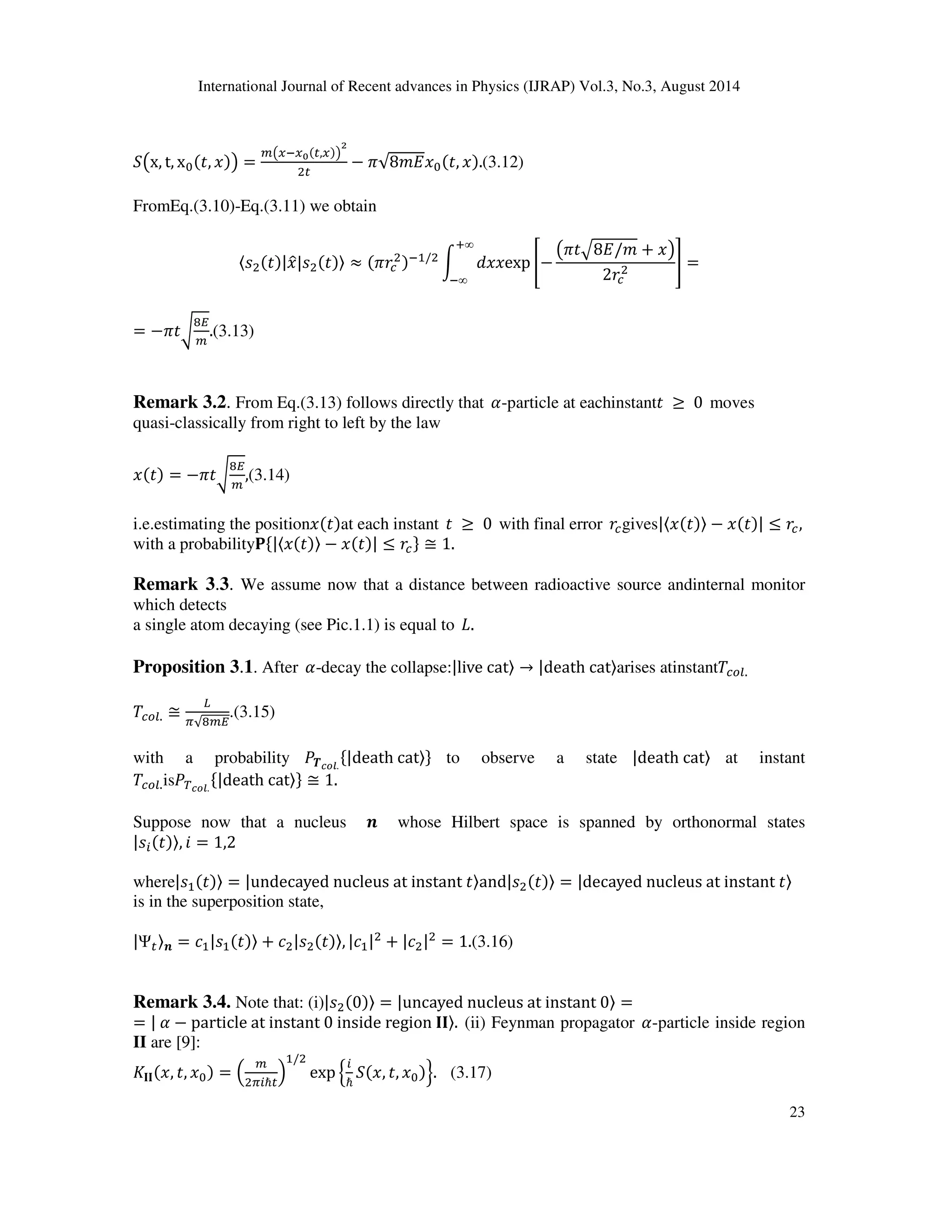 Schrodinger's cat paradox resolution using GRW collapse model | PDF