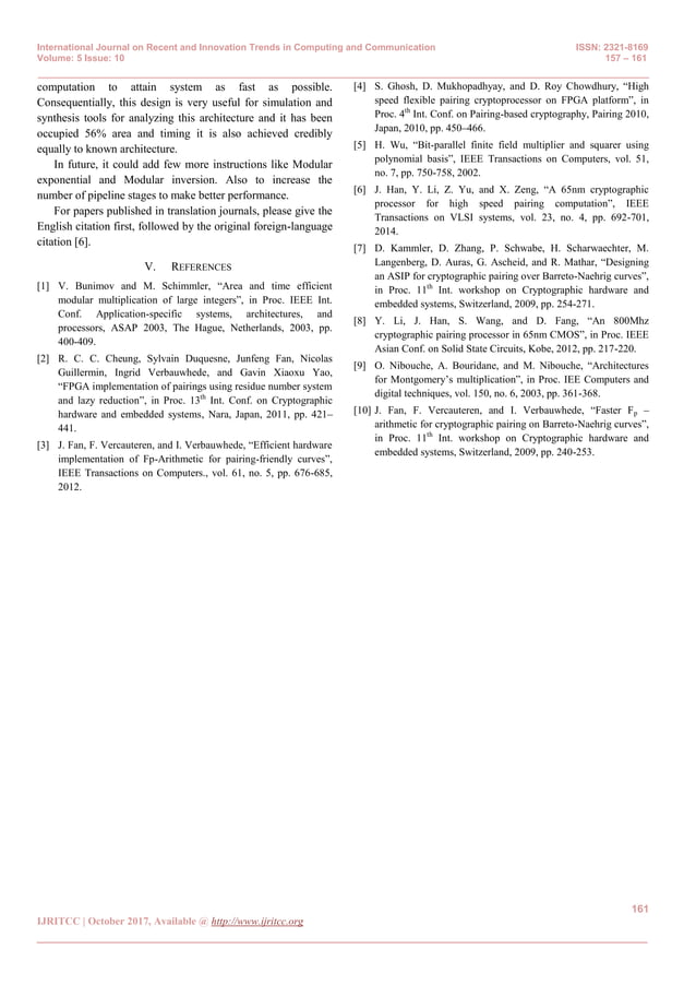 High Speed Unified Field Crypto Processor For Security Applications Using Verilog Pdf