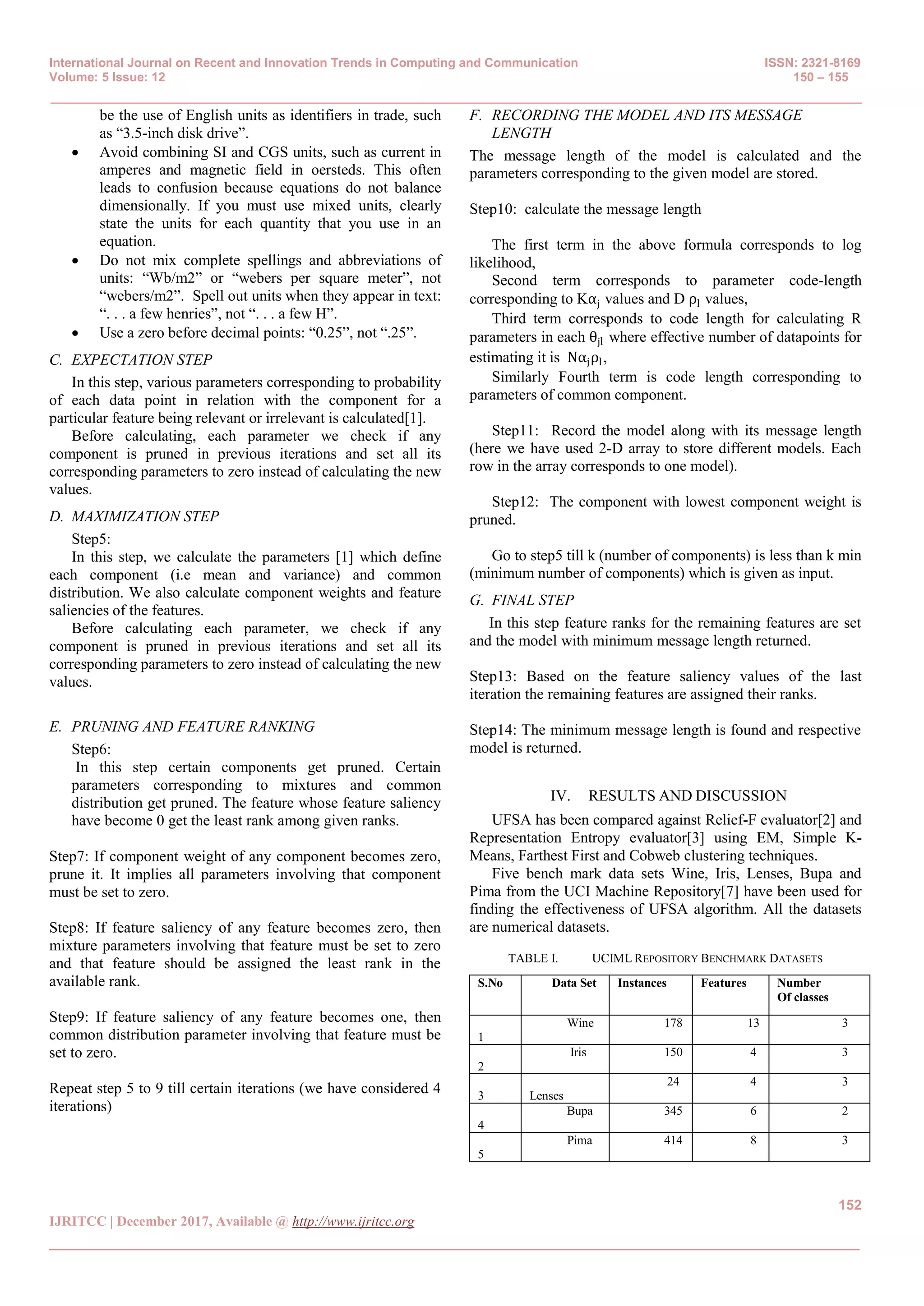 Performance Analysis of a Gaussian Mixture based Feature Selection Algorithm | PDF