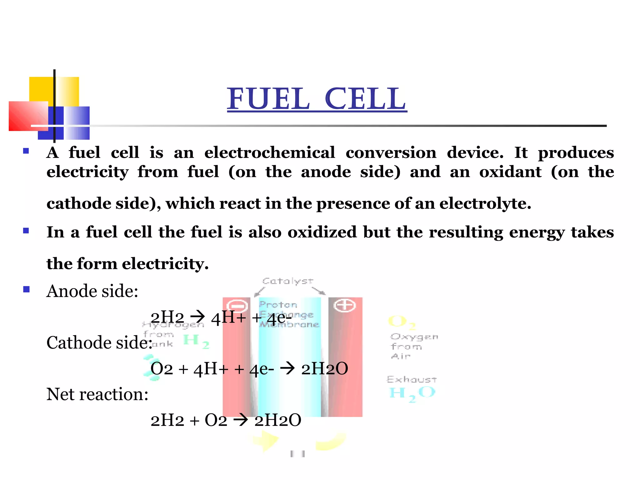 presentation on NANO-TECH REGENERATIVE FUEL CELL | PPT