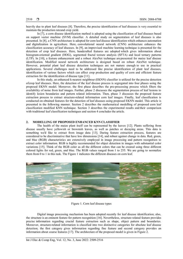 Corn leaf image classification based on machine learning techniques for accurate leaf disease ...
