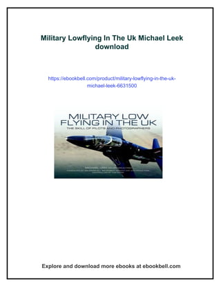 Military Lowflying In The Uk Michael Leek | PDF