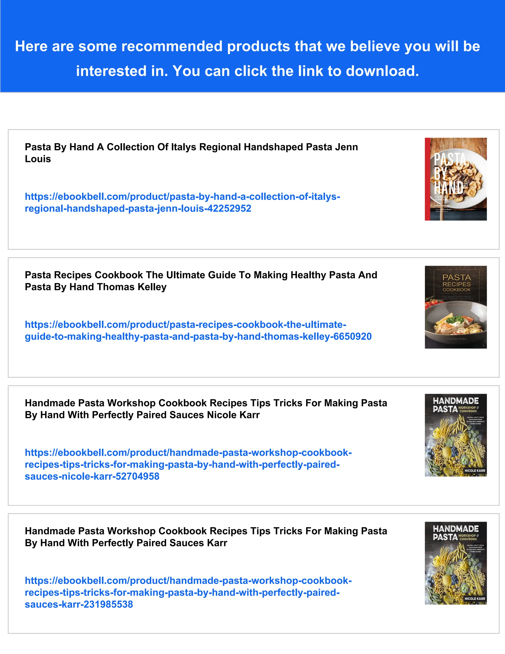 Pasta By Hand A Collection Of Italys Regional Handshaped Pasta Jenn ...