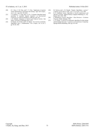 GeneticMax: An Efficient Approach to Mining Maximal Frequent Itemsets Based on Genetic ...