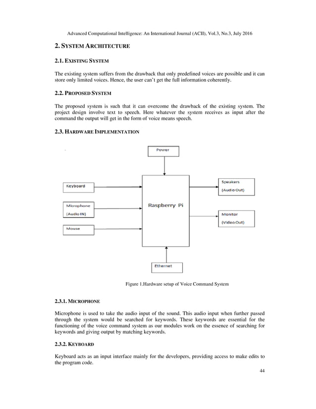 Voice Command System Using Raspberry PI | PDF