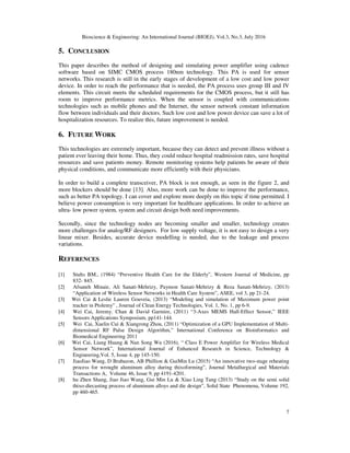 LOW POWER CLASS AB SI POWER AMPLIFIER FOR WIRELESS MEDICAL SENSOR ...