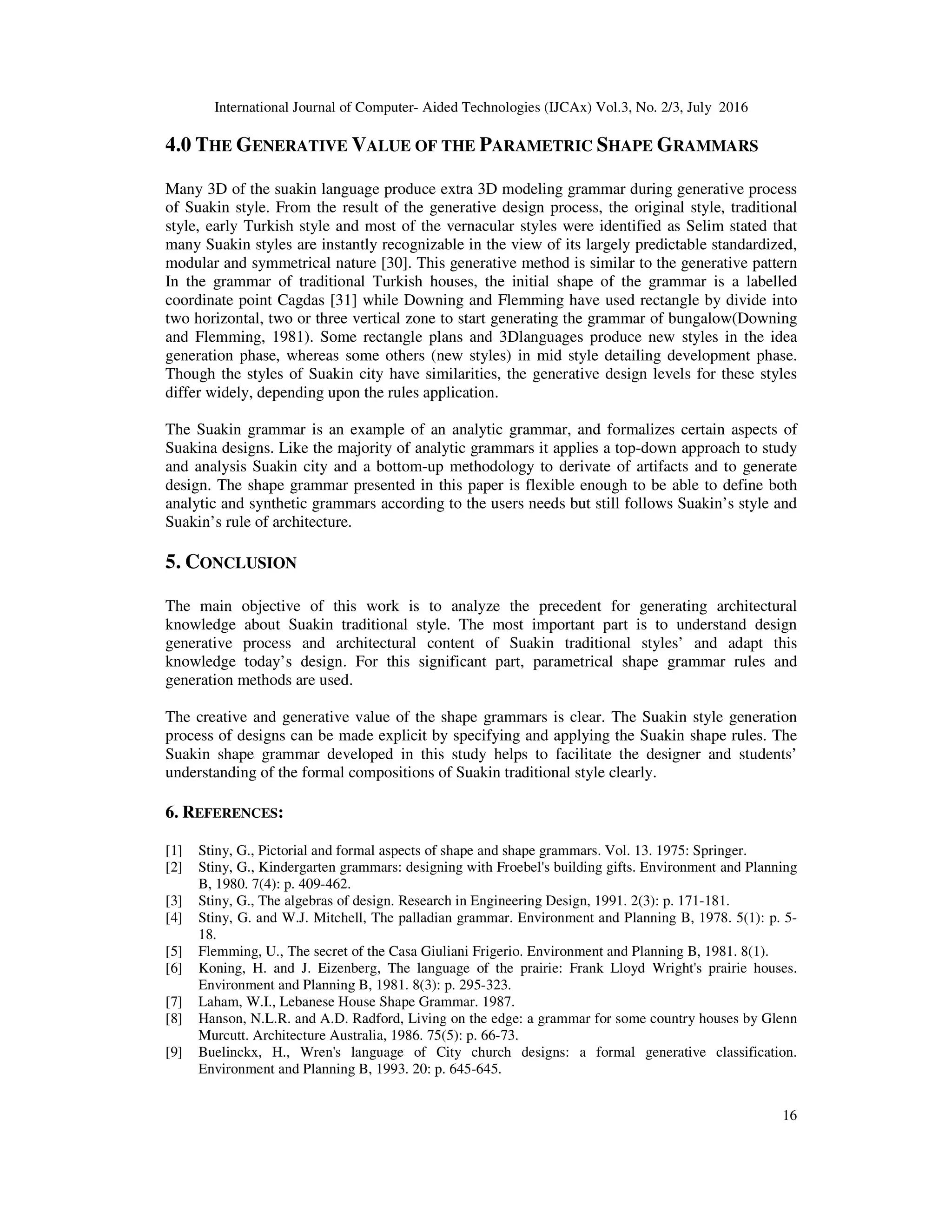 DESIGN OF GENERATIVE MODEL FOR THE LANGUAGE OF TRADITIONAL SUAKIN USING PARAMETRIC SHAPE GRAMMAR ...
