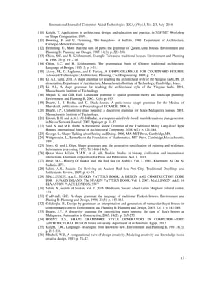 DESIGN OF GENERATIVE MODEL FOR THE LANGUAGE OF TRADITIONAL SUAKIN USING PARAMETRIC SHAPE GRAMMAR ...