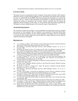 SPAM FILTERING SECURITY EVALUATION FRAMEWORK USING SVM, LR AND MILR | PDF