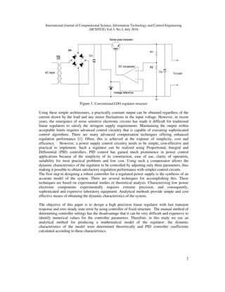 DESIGN OF FAST TRANSIENT RESPONSE, LOW DROPOUT REGULATOR WITH ENHANCED STEADY STATE ...