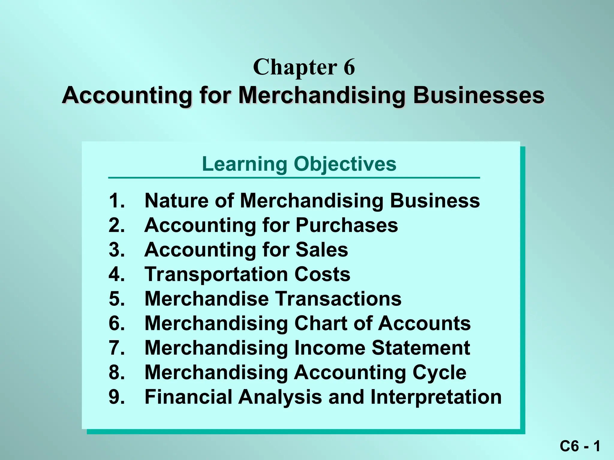 Accounting for merchandising business and fundamental accounting | PPT