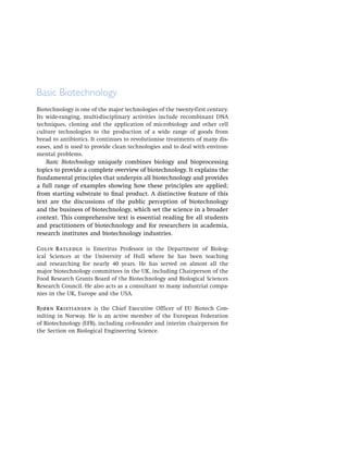 Basic Biotechnology 3ed. Edition Ratledge C. | PDF
