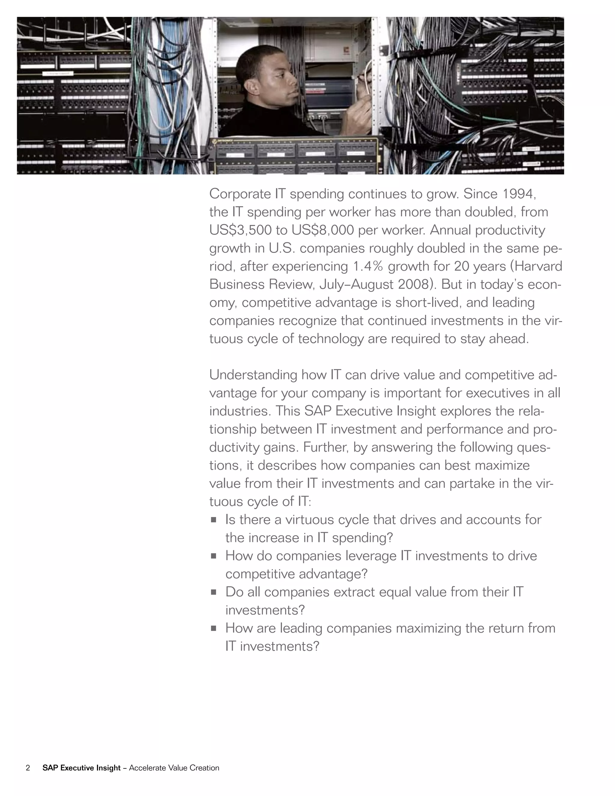 Accelerate Value Creation: The Virtuous Cycle of Using Technology to Maximize Business Value | PDF